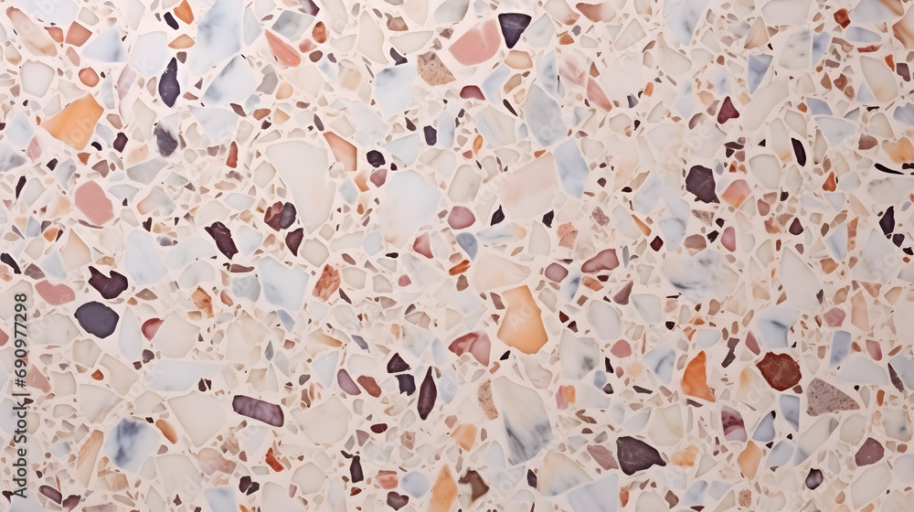 Terrazzo marble flooring seamless texture. Natural stones, granite ...