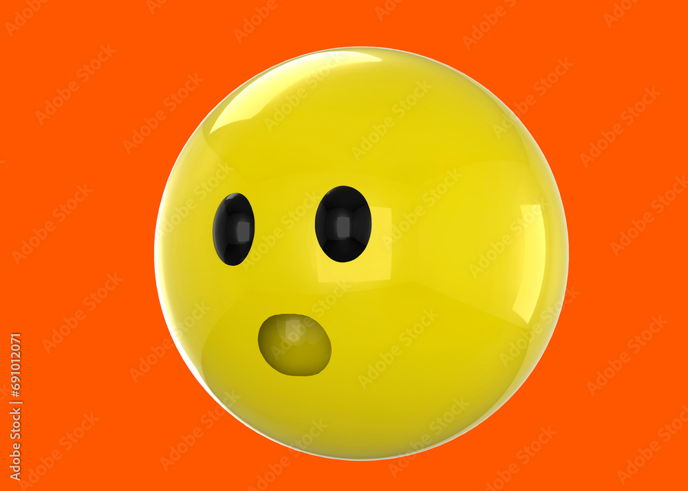 Poster The Stunned Emoticon - 3D – Wall Art | UkPosters