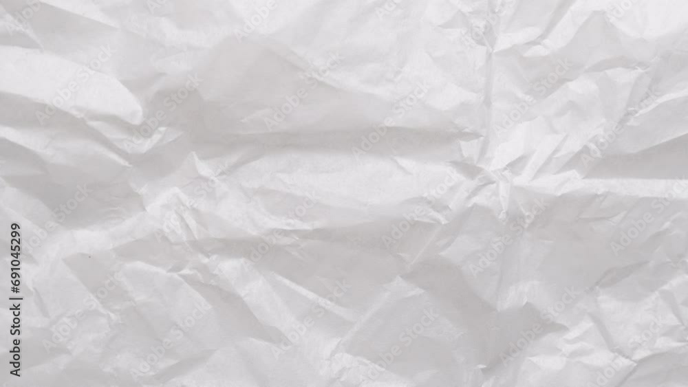 Stop motion animated white paper texture background. Crumpled white ...