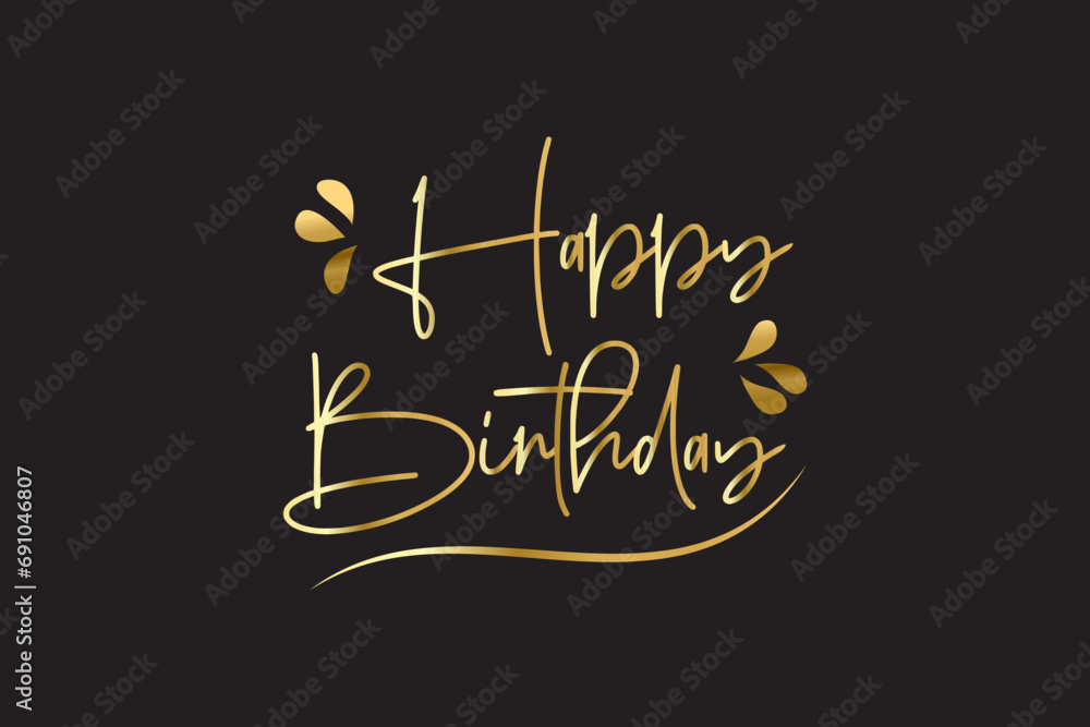 Happy Birthday typography vector background design for greeting cards ...