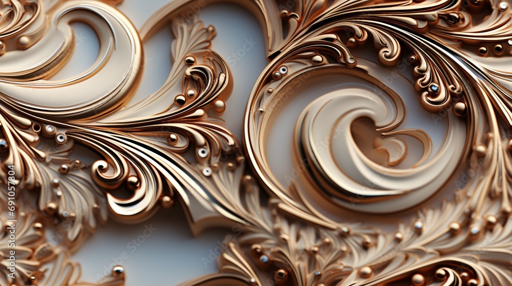 Seamless barocco scrollwork pattern venzel and whorl Royal vintage ...