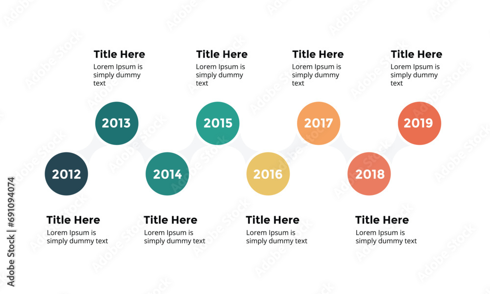 Vector arrows timeline infographic, diagram chart, graph presentation ...