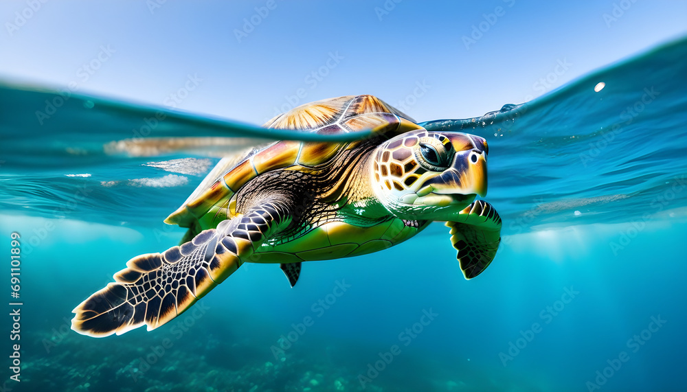World turtle day and Ocean environmental day. Save sea plastic ...