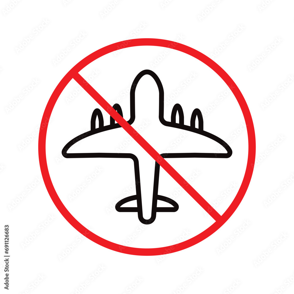 Forbidden Prohibited Warning, caution, attention, restriction label ...