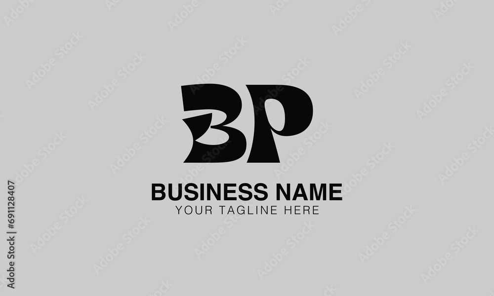 BP B bp initial logo | initial based abstract modern minimal creative ...