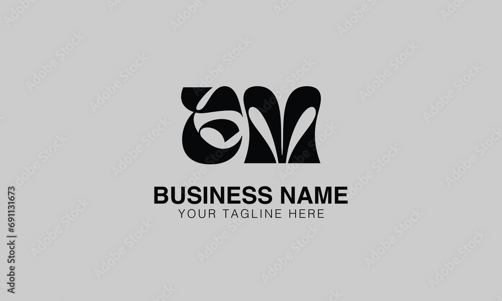 EM E em initial logo | initial based abstract modern minimal creative logo, vector template ...