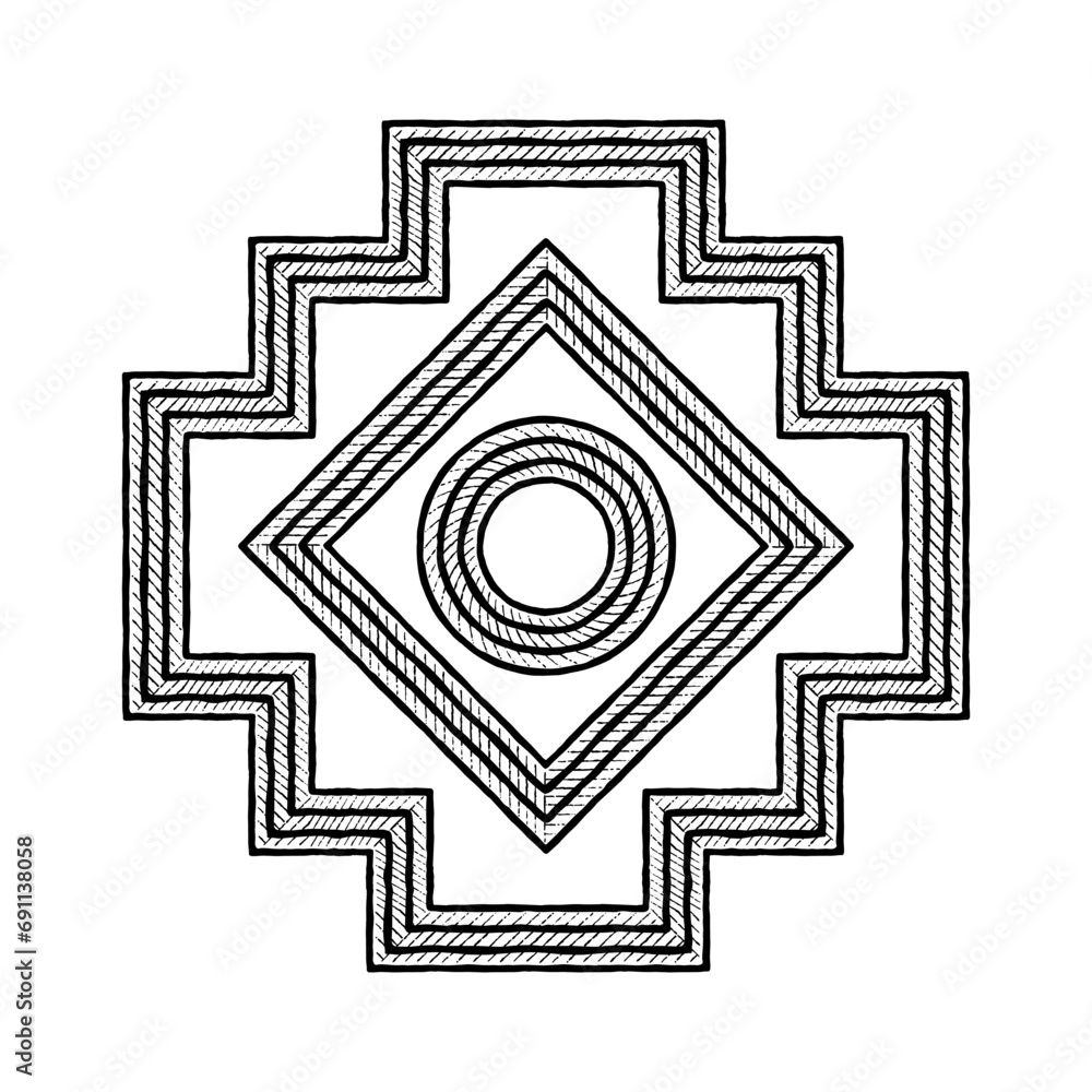 Inca Cross Chakana, Inti Raymi Ecuador, Peru emblematic symbol of an ...