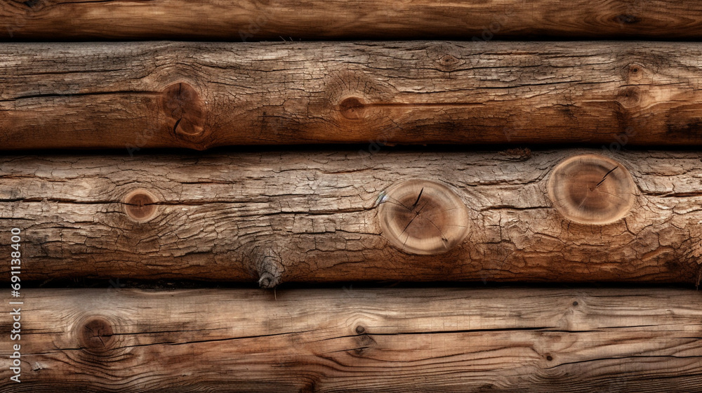 Seamless natural wood log cabin wall background texture created with ...