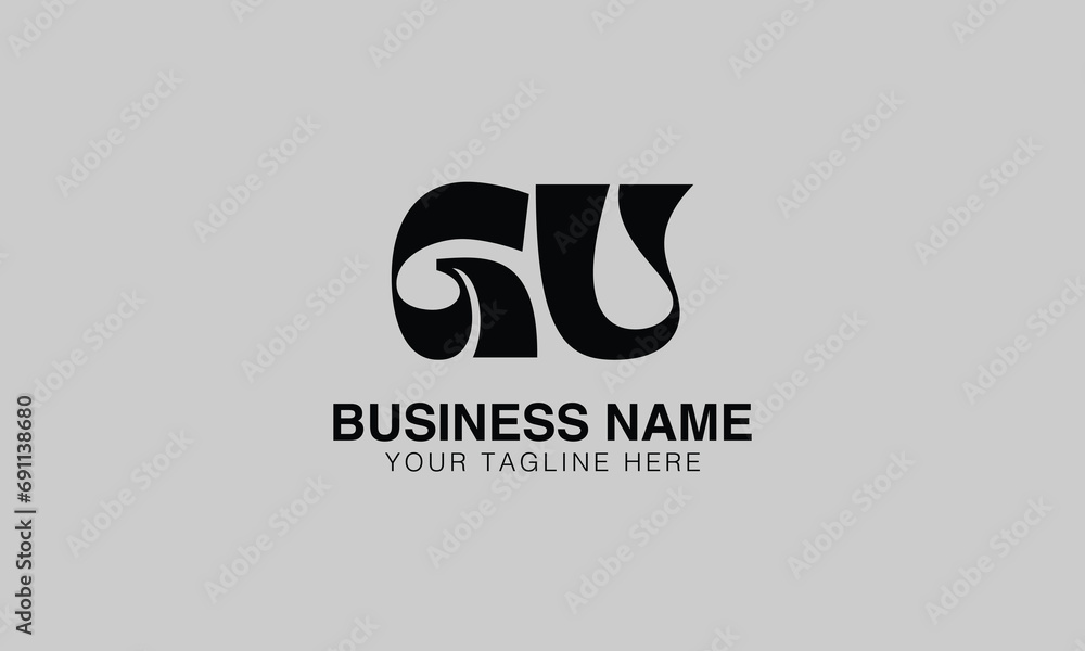 GU G gu initial logo | initial based abstract modern minimal creative ...
