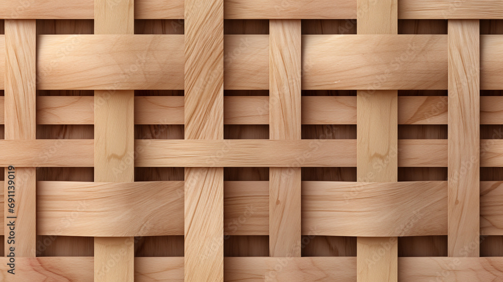 Seamless square grid wood lattice texture isolated on transparent ...