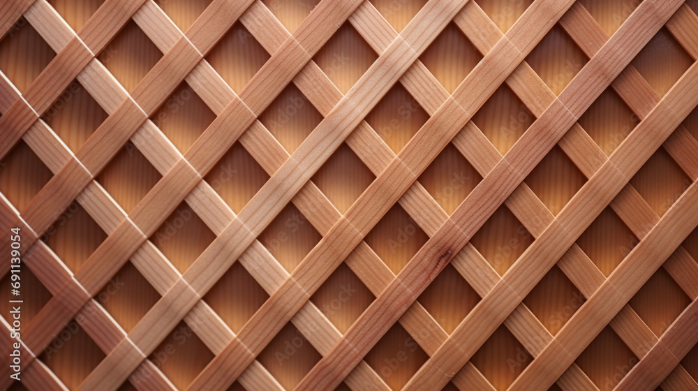 Seamless square grid wood lattice texture isolated on transparent ...