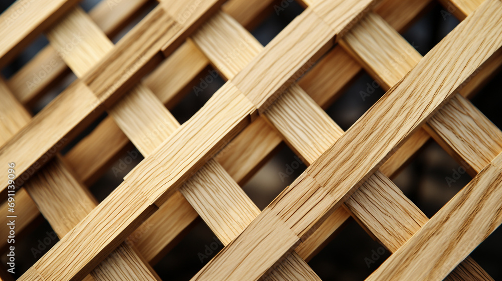 ภาพประกอบสต็อก Seamless square grid wood lattice texture isolated on ...