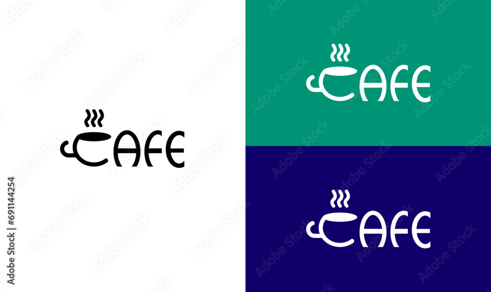 Unique Cafe Logo, Classic Cafe Symbol logo Design, modern cafe logo ...