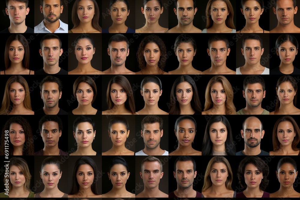 High resolution passport style portraits highlighting diverse ...