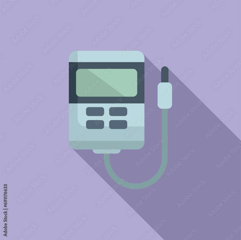 Acid ph meter icon flat vector. Alcaline water scale. Sensor device ...