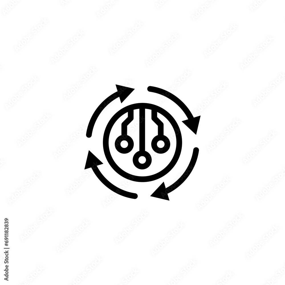 Autonomous control icon. smart remote control auto pilot vehicle ...