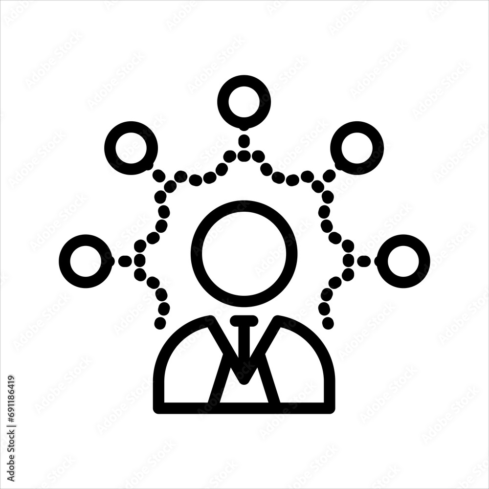 Skills set icon. employee soft skill set or diverse capability and ...