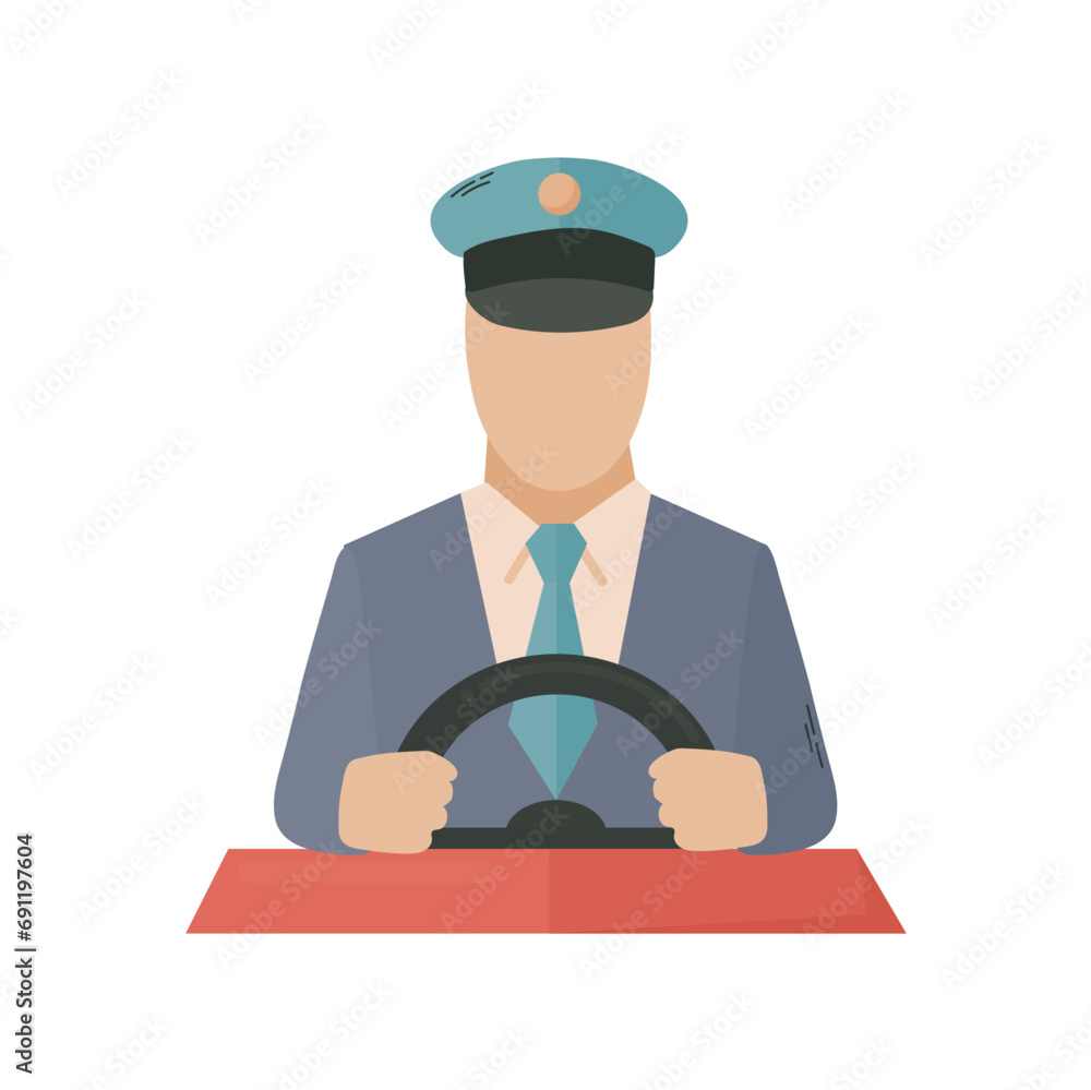 Bus driver wand icon clipart avatar logotype isolated vector ...
