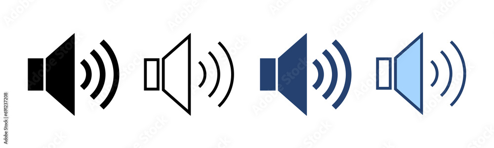 Speaker icon vector. volume sign and symbol. loudspeaker icon. sound ...