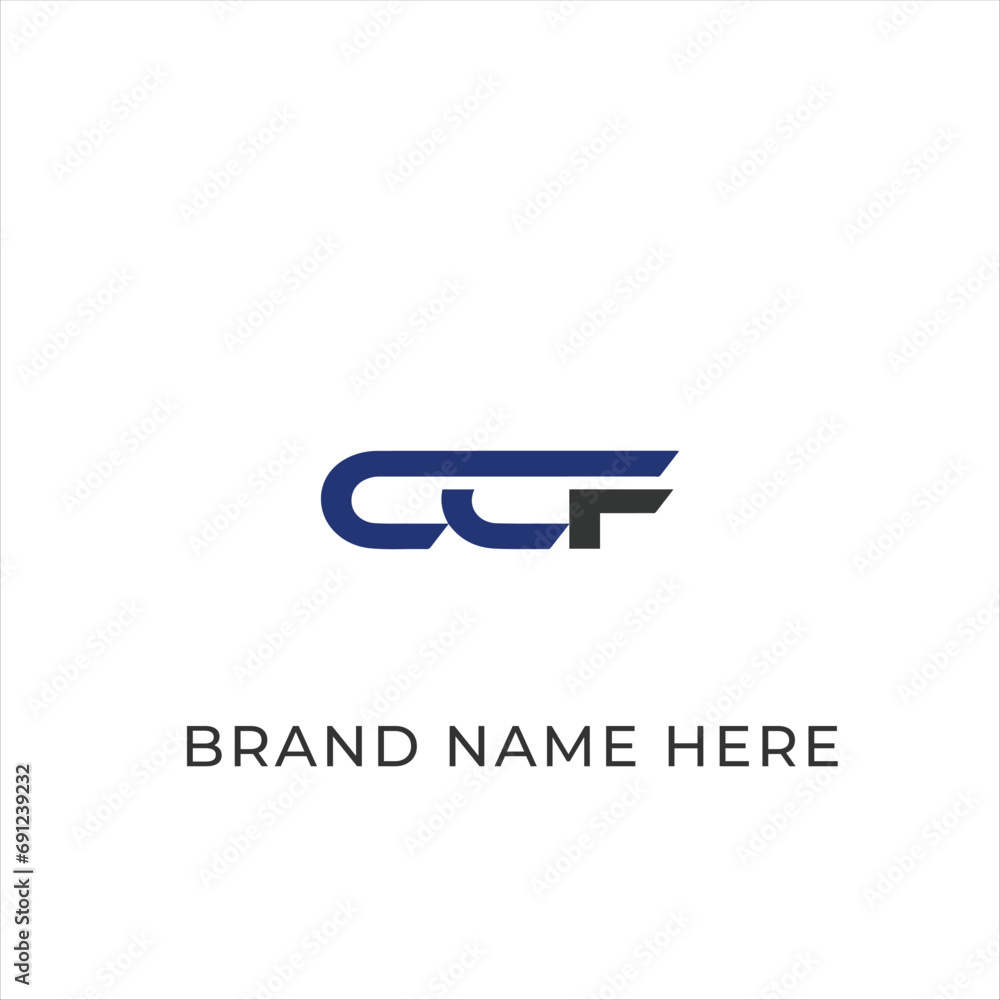 CCF logo. C C F design. White CCF letter. CCF, C C F letter logo design ...
