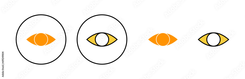 Eye icon set for web and mobile app. Eye sign and symbol. Look and ...