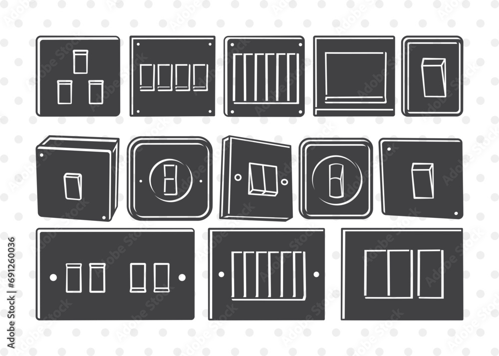 Electrical Switch Clipart, Switch SVG, On And Off Switch Svg, Electric ...