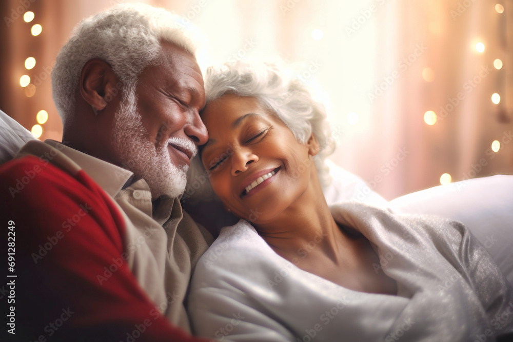 You are the beautiful part of my life. Happy elderly dark-skinned ...