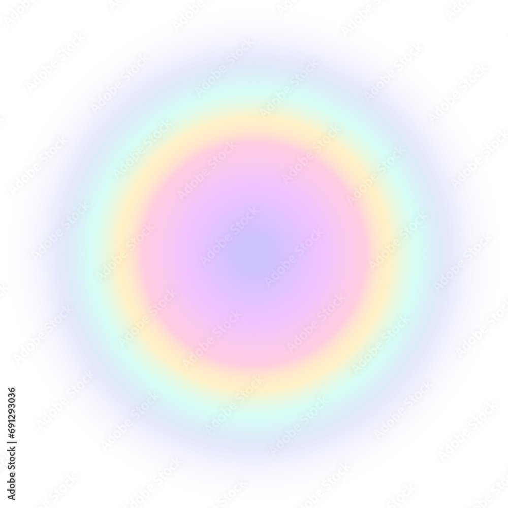 Pastel blurry gradient aura circle,colorful round shape design element ...