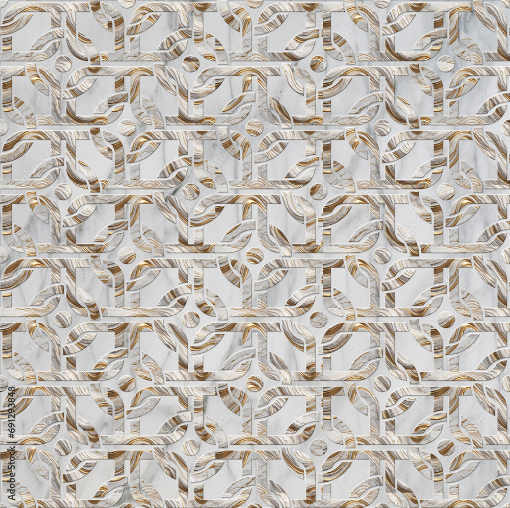 decorative geometric 3d structure background pattern, digital ceramic ...