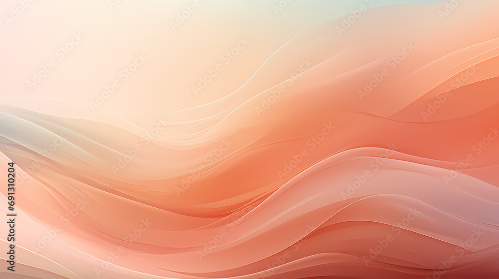 Abstract digital wallpaper, Peach Fuzz gradients, ethereal transitions ...