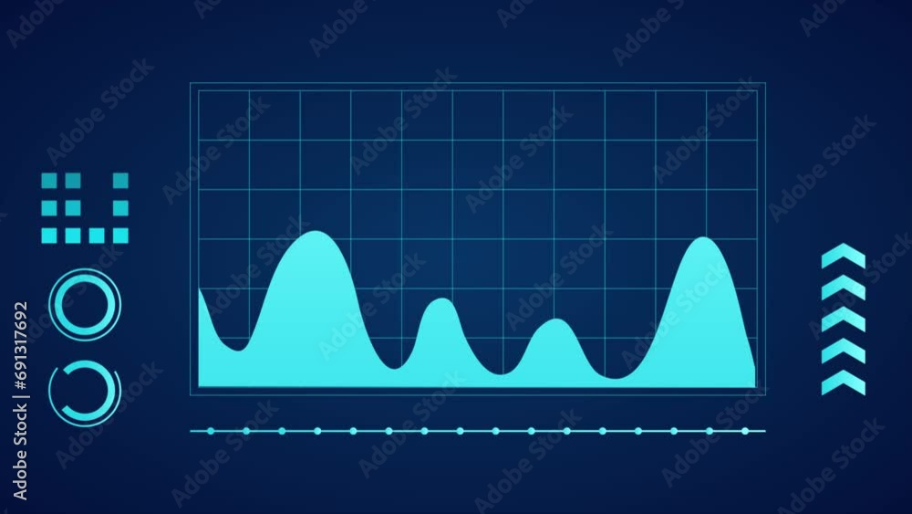Digital bar chart with growing business concept, futuristic style ...