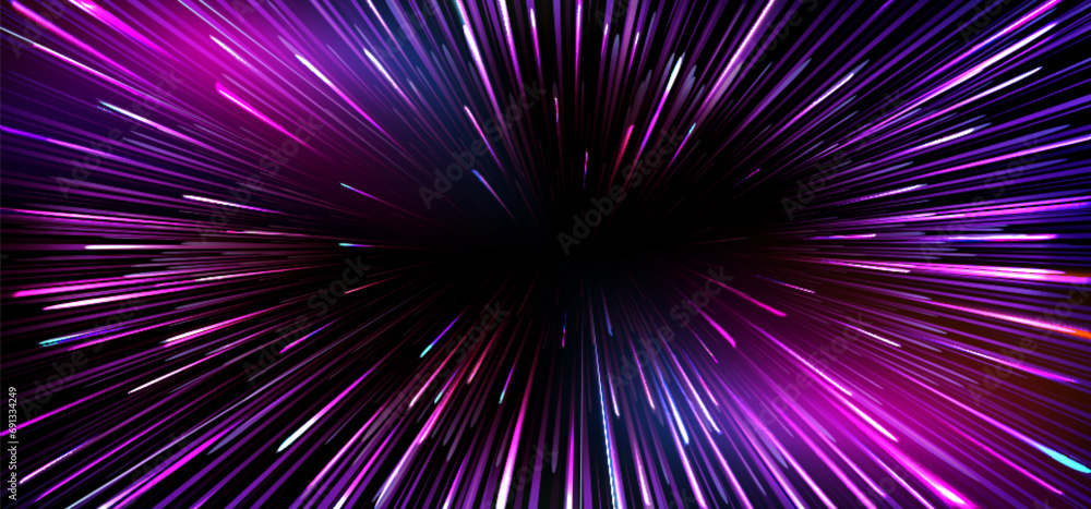 Fast light motion speed effect. Vector realistic illustration of ...