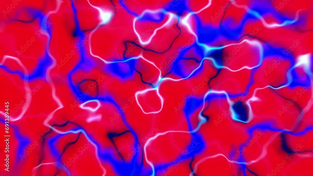 Neon glow lines abstract loop 3D animation particle blood cells light ...