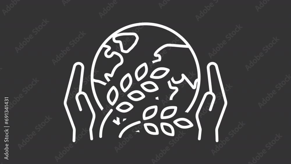 Vidéo Stock Food insecurity animation library. Crops and food products ...