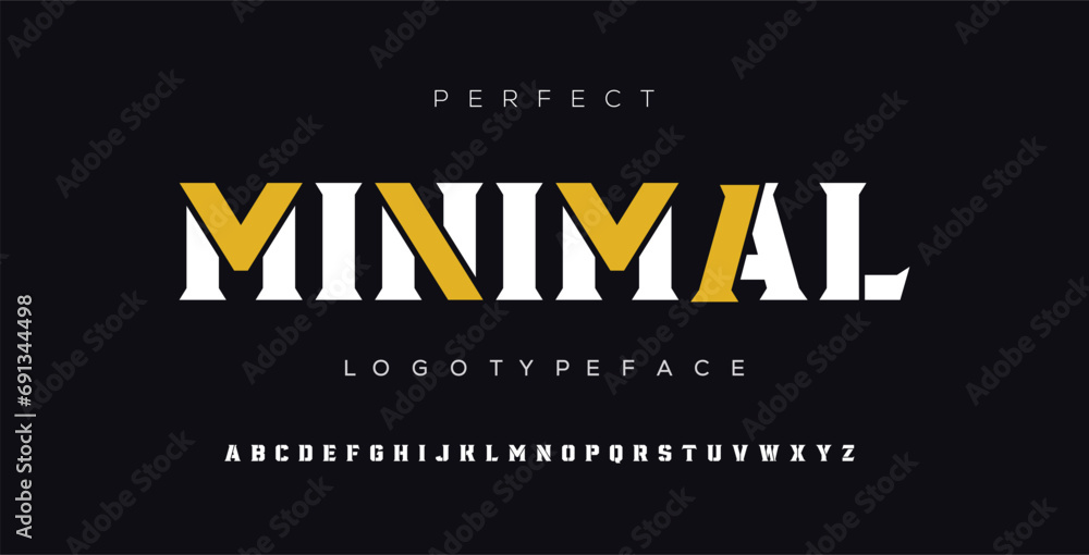 Minimal modern alphabet fonts. Typography minimalist urban digital ...