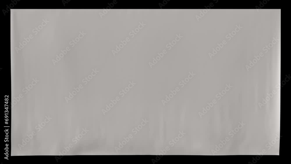 fabric cloth projecter wall roll and fall from top of screen.isolated ...