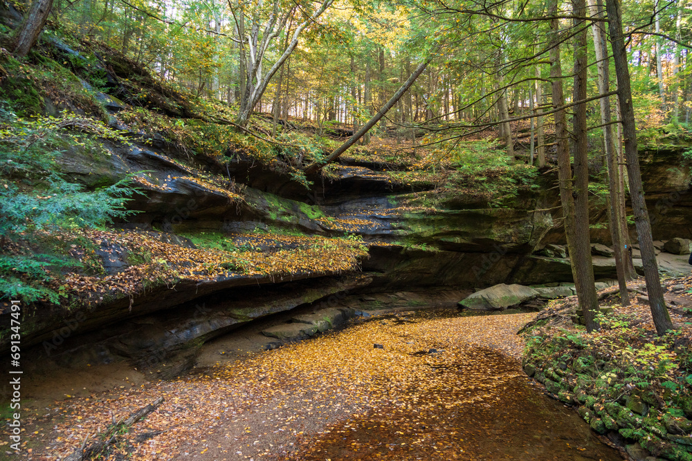 Autumn at Hocking Hills State Park in the Hocking Hills region of ...