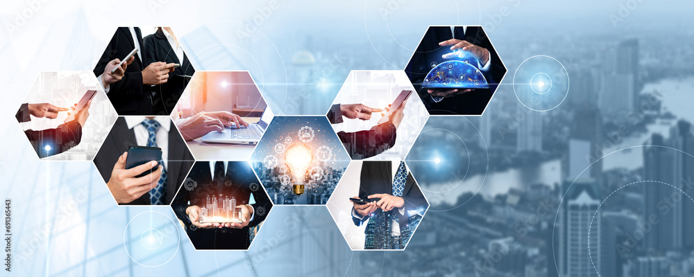 Communication technology , smart connection IOT and people network ...