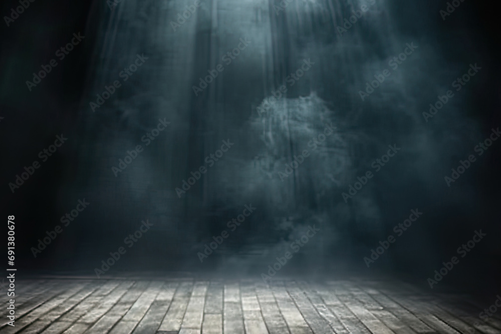 A dark room with a light coming from the ceiling. Ideal for atmospheric ...