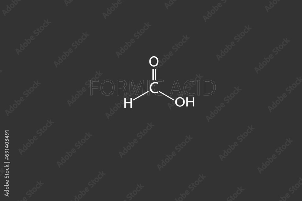 Formic acid molecular skeletal chemical formula Stock Vector | Adobe Stock
