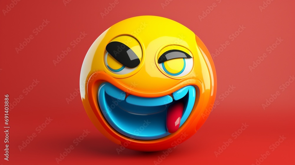 emoji showcasing determination, featuring bold lines, strong colors ...