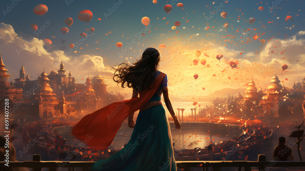 realistic representation of India Republic Day, the cultural and ...