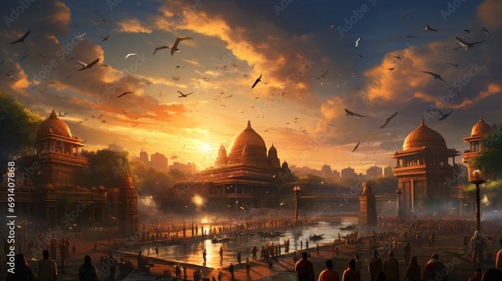 Photo & Art Print realistic representation of India Republic Day, the ...