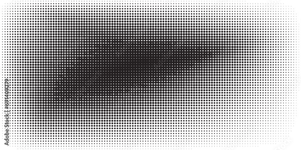 Titik-titik halftone putih dan hitam pola warna latar belakang tekstur ...