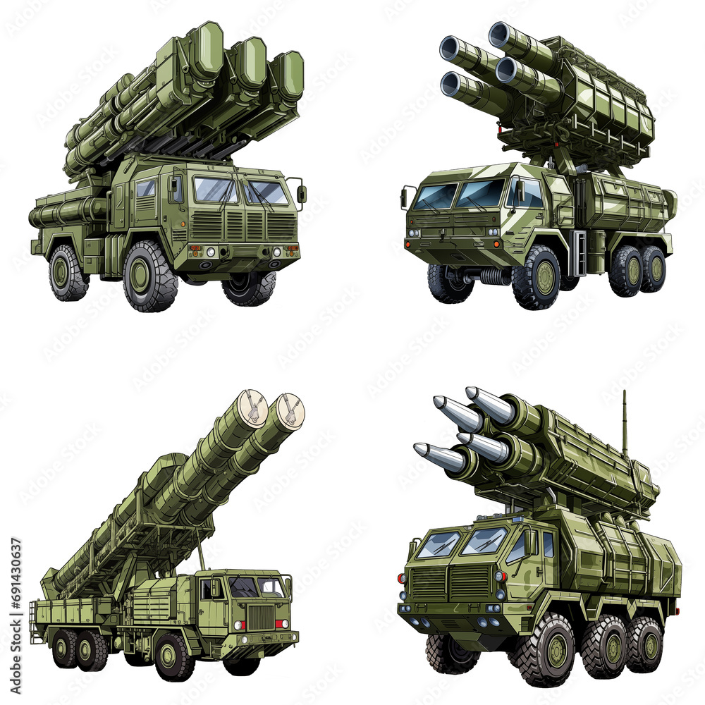 Self-propelled Anti - aircraft air defense system SET. Land military ...