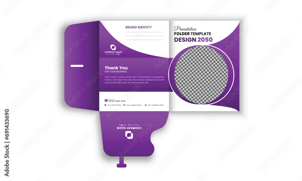 Elegant, minimal and simple presentation folder template for corporate ...