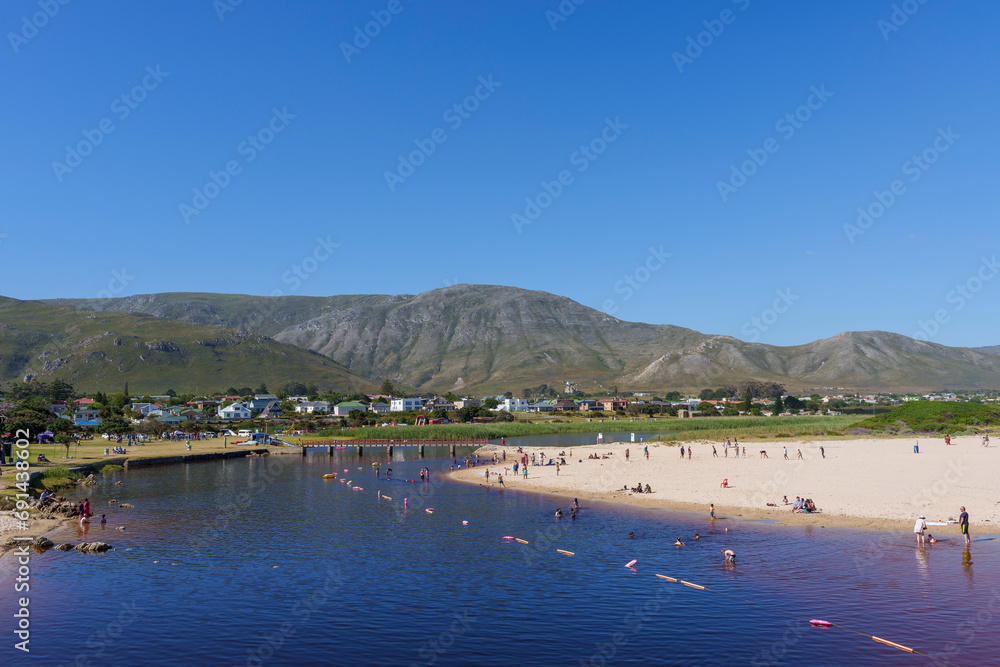 The beautiful Kleinmond Lagoon and Estuary at the Blue Flag Kleinmond ...
