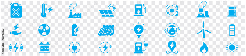Electricity, Energy Types, Energy, icons collection editable stroke ...
