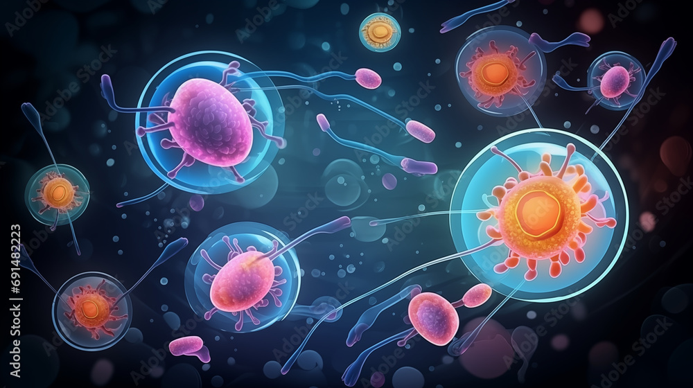Cell division involves the intricate microbiological process and ...