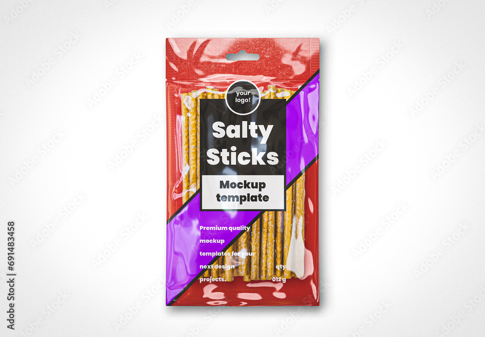 Salty Sticks Packaging Mockup Stock Template | Adobe Stock